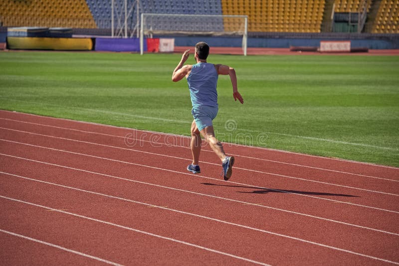 Man Running Fast in Road, Stamina and Endurance Stock Photo - Image of ...
