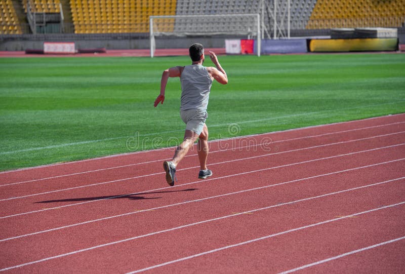 Man Running Fast in Road, Stamina and Endurance Stock Image - Image of ...