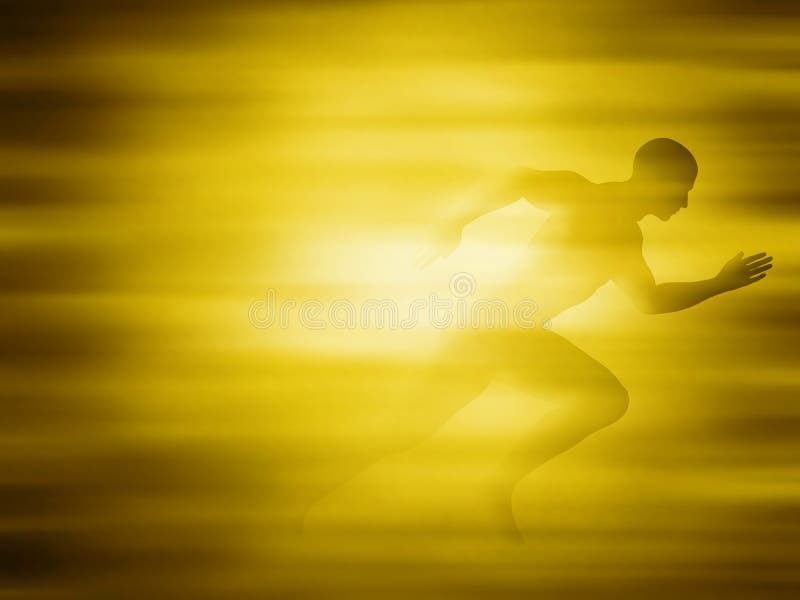 Man running for gold stock vector. Illustration of race - 74446010