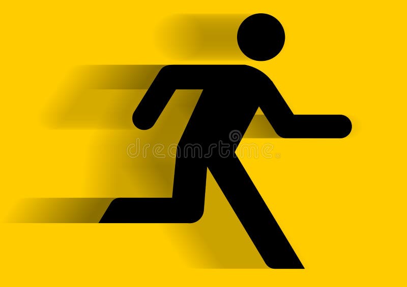 Man running graphic stock illustration. Illustration of male - 7600143