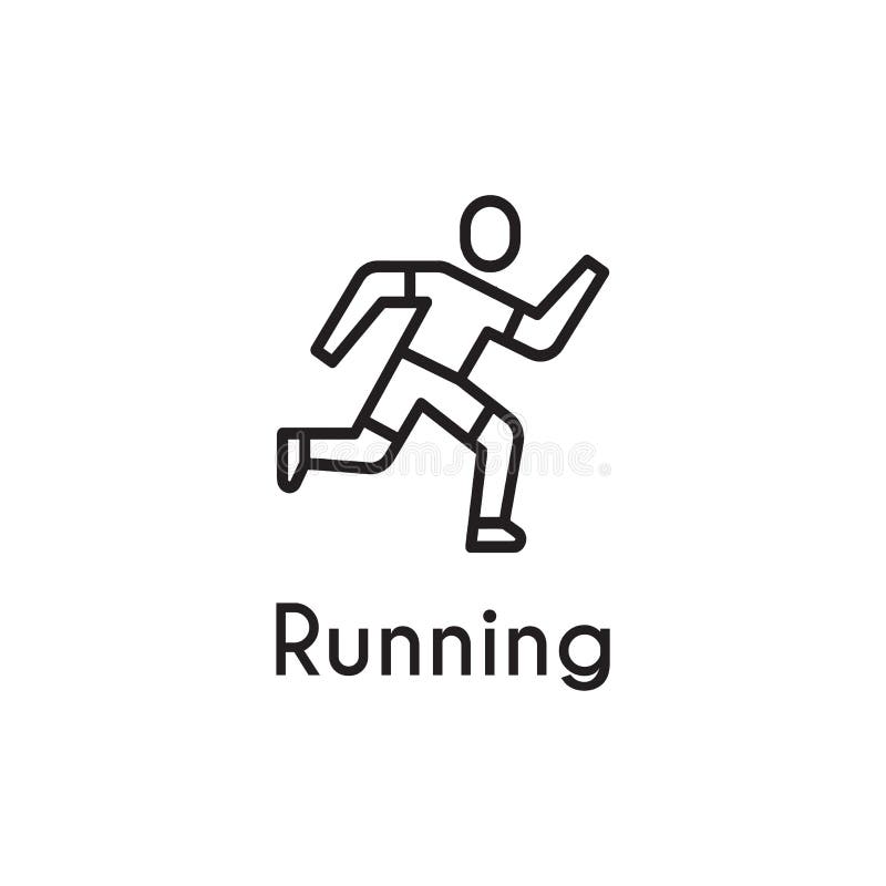 A Man Running Icon is Black Stock Vector - Illustration of competition ...