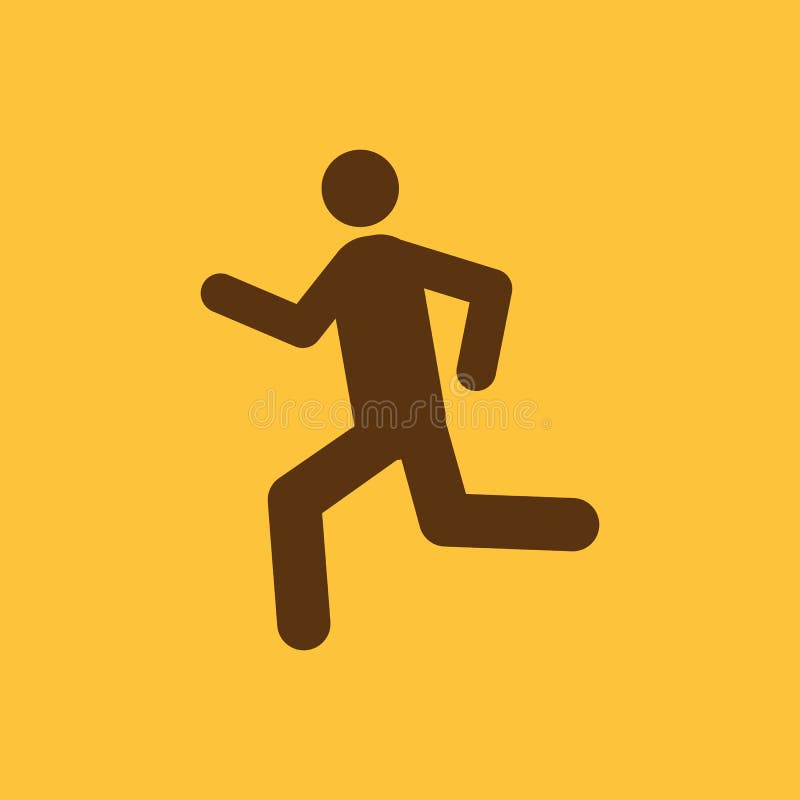 The Man Running Icon. Run Symbol Stock Illustration - Illustration of ...