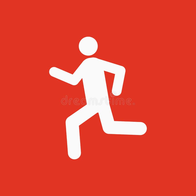 The Man Running Icon. Run Symbol Stock Illustration - Illustration of ...