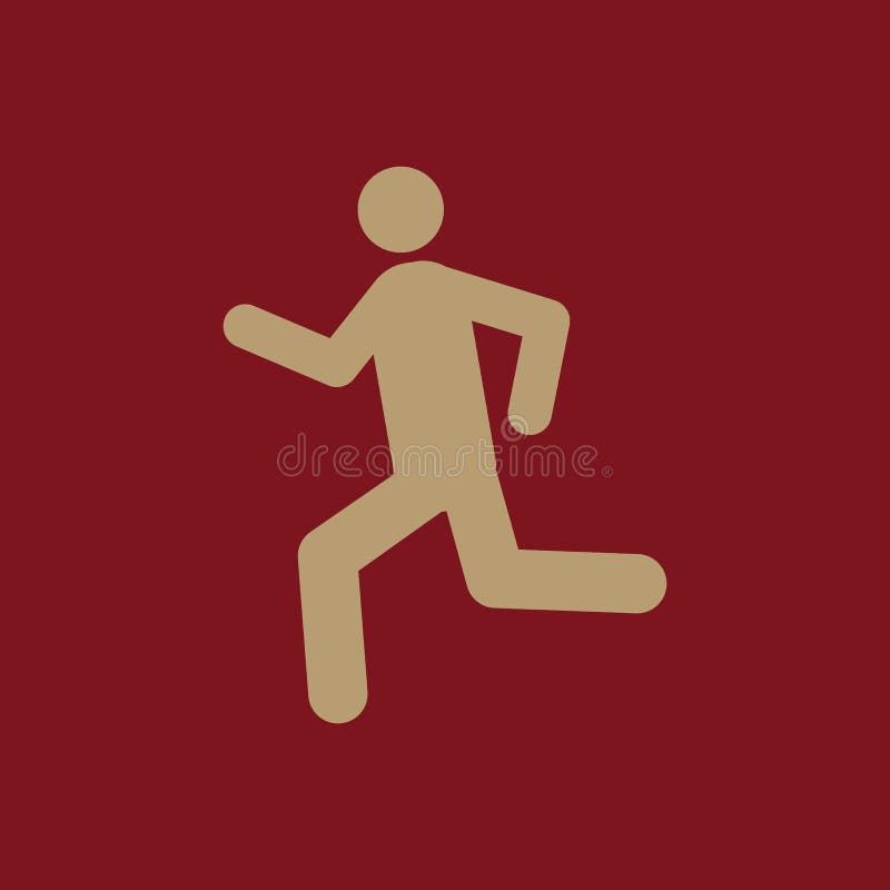 The Man Running Icon. Run Symbol Stock Vector - Illustration of element ...
