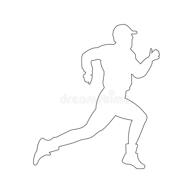 Man running icon vector stock illustration. Illustration of sprint ...