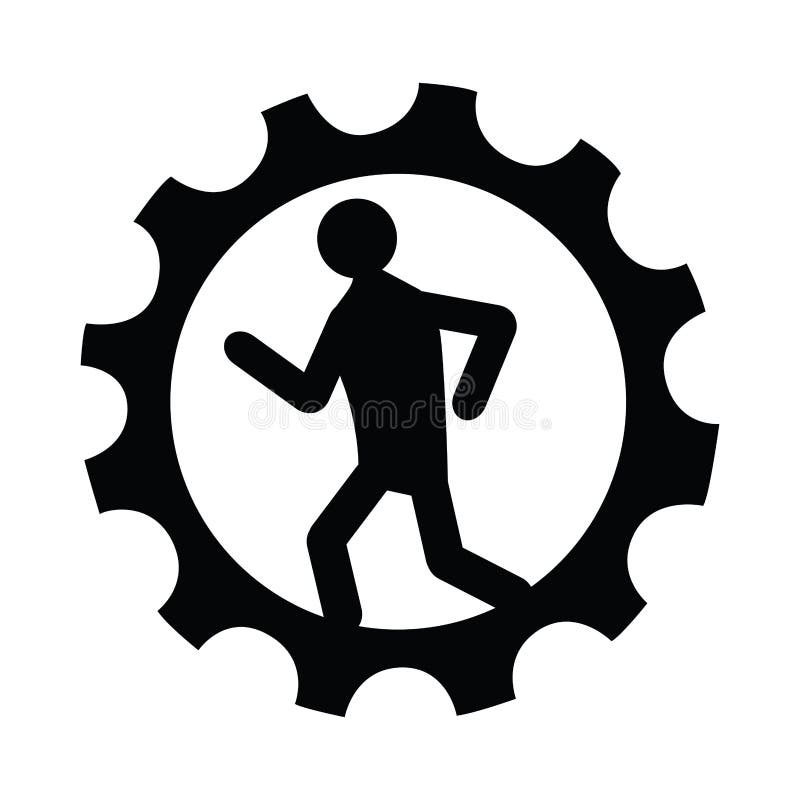 Gear Icon Person Inside Stock Illustrations – 1,241 Gear Icon Person ...