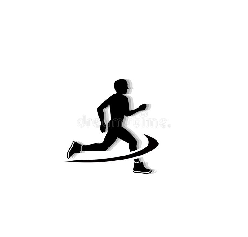 Man running logo stock illustration. Illustration of marathon - 38262343
