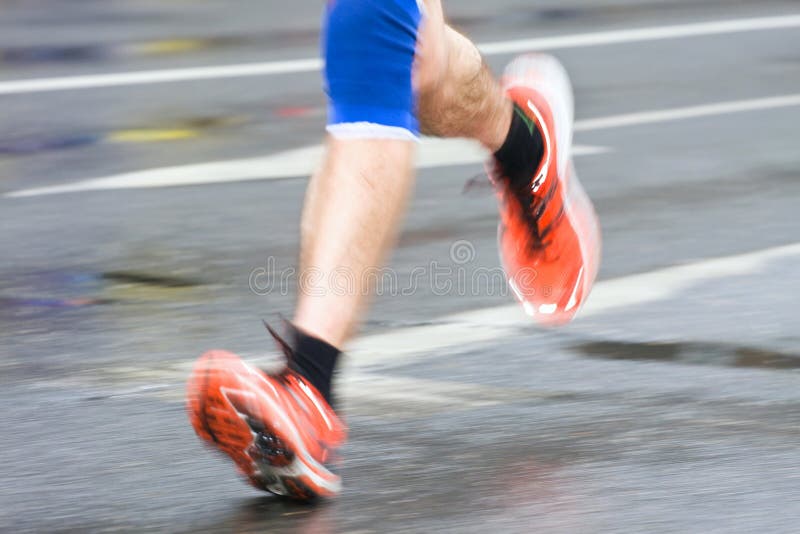 Man running in marathon stock image. Image of health - 31763377