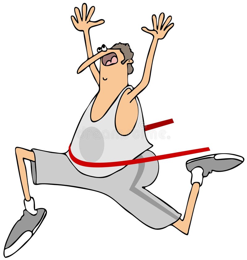 Runner Breaking Tape Stock Illustrations – 48 Runner Breaking Tape ...
