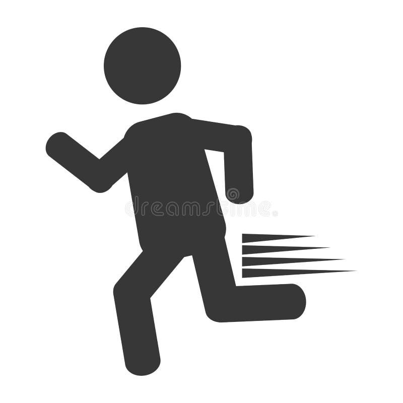 Man running pictogram stock vector. Illustration of running - 81147266