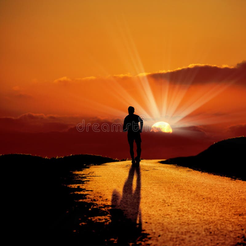 124 Man Running Sunset Image Single Stock Photos - Free & Royalty-Free ...