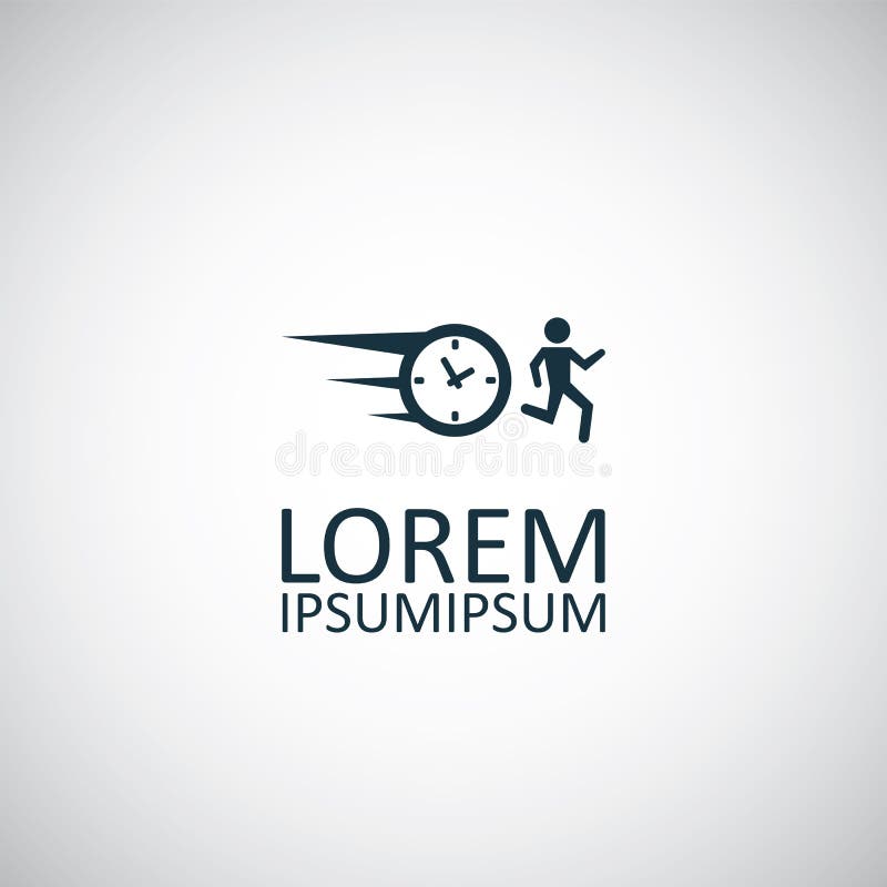 Man Running Time Icon for Web Stock Vector - Illustration of business ...