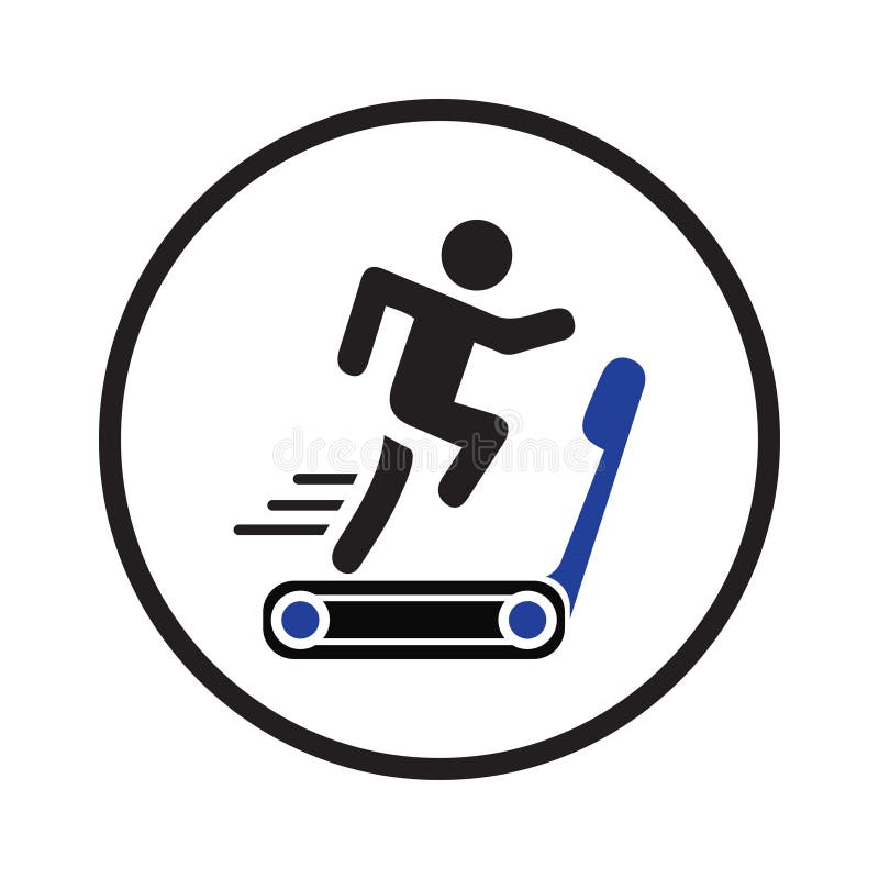 Man running treadmill icon stock vector. Illustration of cardio - 262618477 Man running treadmill icon stock vector. Illustration of cardio - 262618477