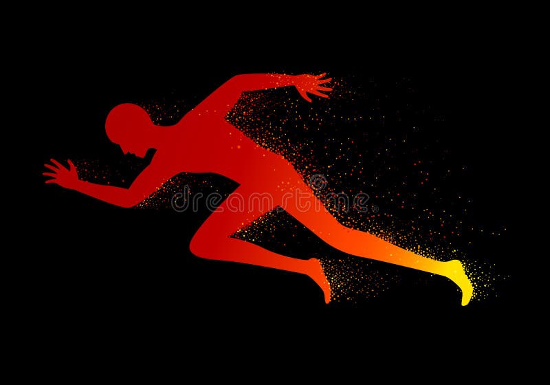 Man running, vector stock vector. Illustration of isolate - 65589692