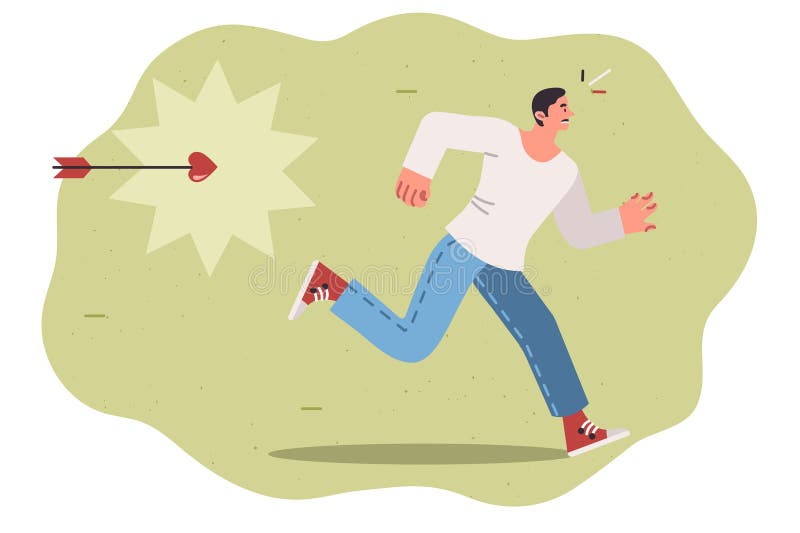 Man Runs Away from Cupid Arrow, Avoiding Relationship Due To Difficult ...