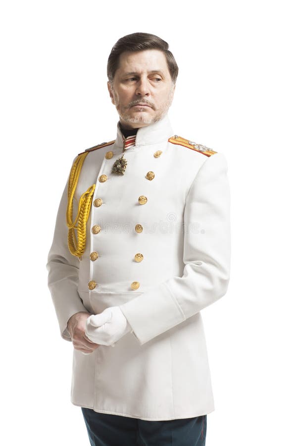 Man in Russian Officer Coat Stock Photo - Image of officer, history ...