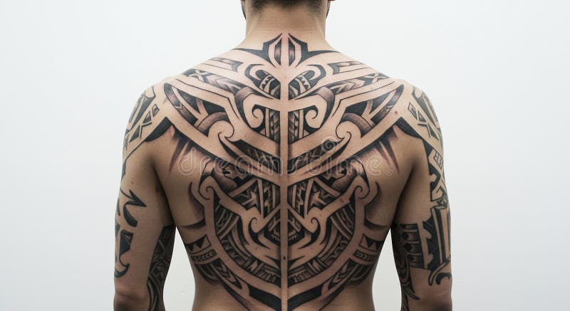 Symmetrical Tribal Back Tattoos 110+ Awesome Tribal Tattoo Designs
