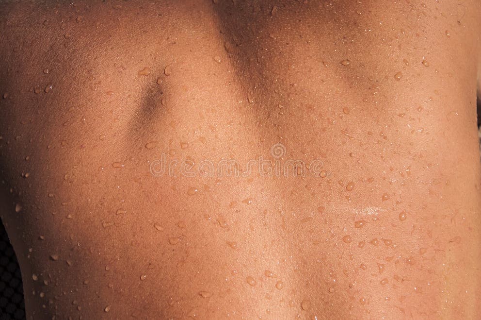 Man`s back with sweat stock image. Image of sport, healthy - 98830791