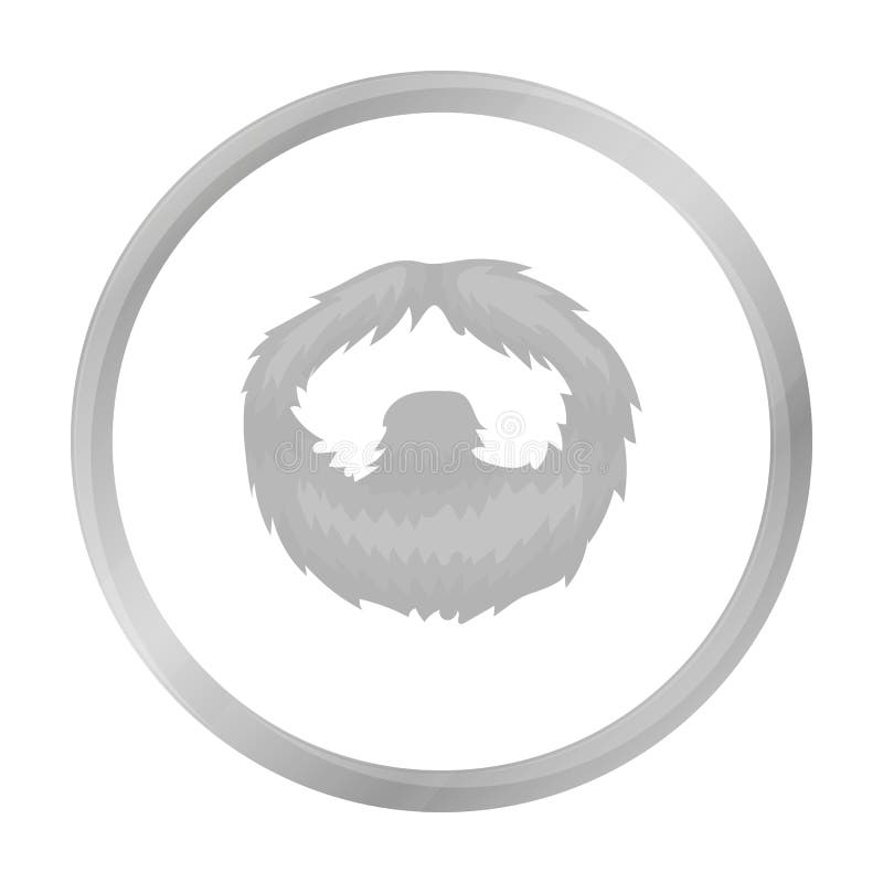 Man`s Beard Icon in Monochrome Style Isolated on White Background ...