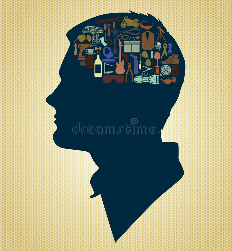 Man s Brain stock vector. Illustration of exercise, connect - 24913640