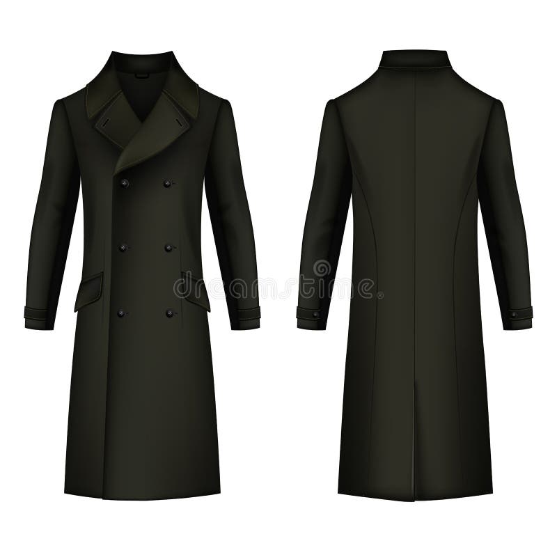 Man s coat (front view) stock vector. Illustration of comfortable ...