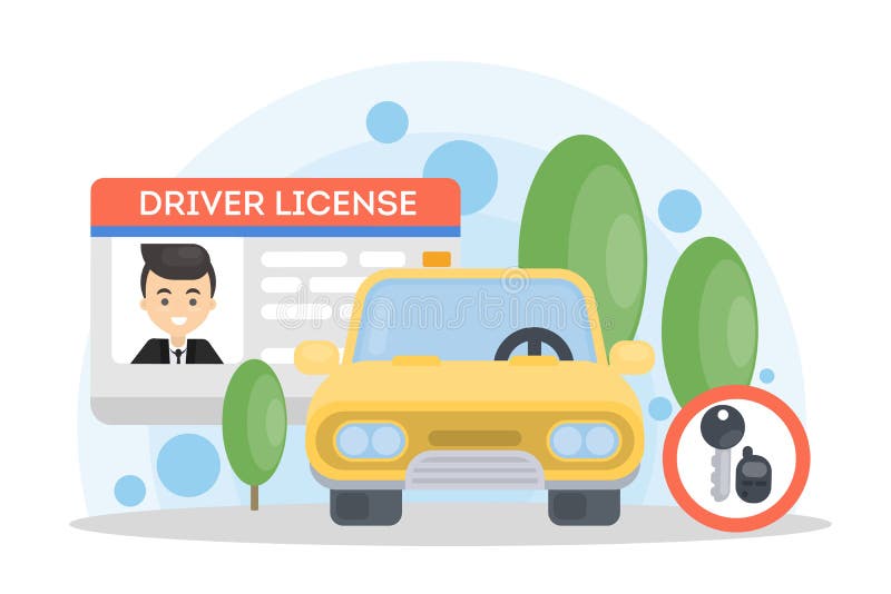 Vector Cartoon Drivers ID stock illustration. Illustration of control ...