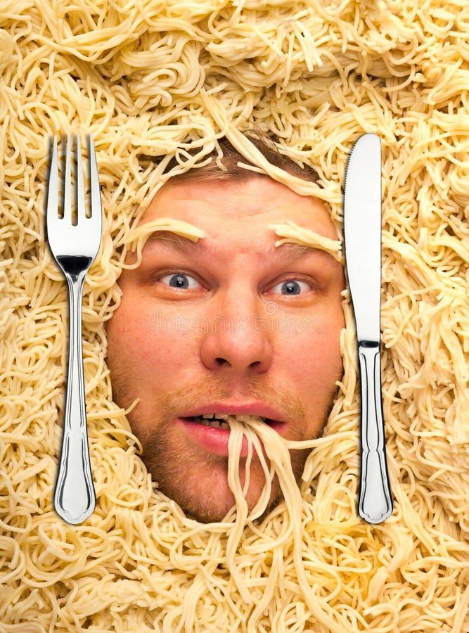 Pasta face stock image. Image of pasta, portrait, surface - 25802419