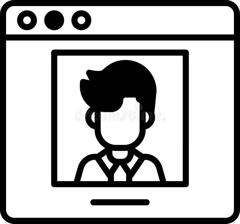 A Man S Face is Shown on a Computer Screen Stock Vector - Illustration ...