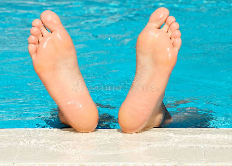 Feet in pool water stock image. Image of water, vibrant - 8469983