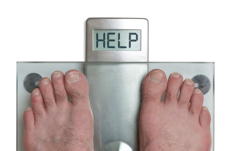 Man`s Feet on Weight Scale - Help Stock Image - Image of healthy, male ...