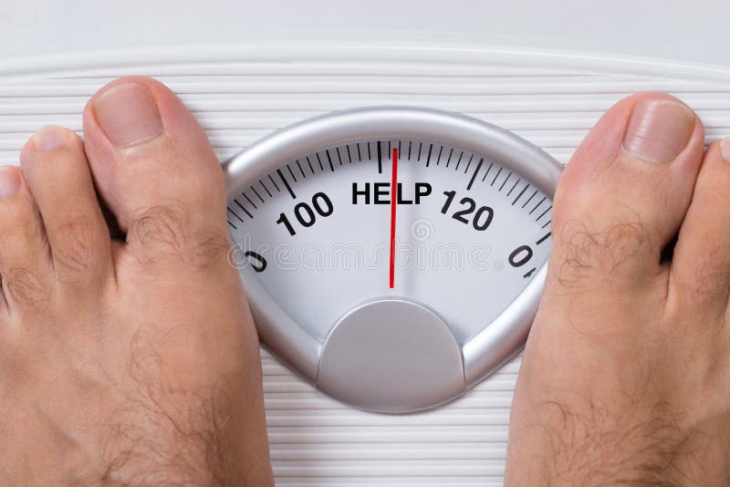 Man S Feet on Weight Scale Indicating Help Stock Photo - Image of ...