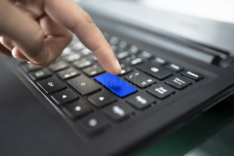 Man`s Finger Finger Press Enter Button. Closeup of Male Hand Typing on ... Man`s Finger Finger Press Enter Button. Closeup of Male Hand Typing on ...