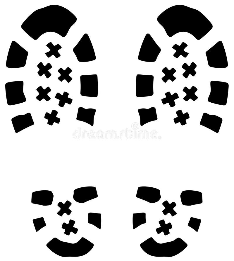 Boot print stock vector. Illustration of walking, dirty - 12983864