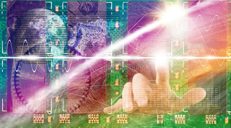 Abstract Technological Background Close Up.3D Images Stock Illustration ...