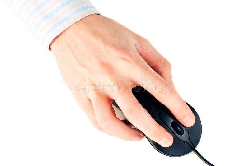 Computer mouse and hand stock image. Image of mouse, fingers - 4166607