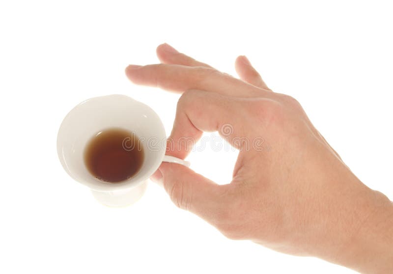 Man s hand with a cup stock image. Image of beverage - 12242881