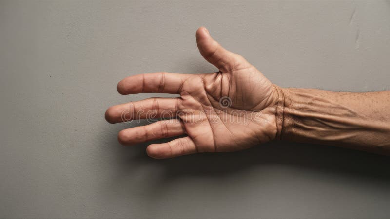 A Man& X27;s Hand is Extended Out in Front of Him, AI Stock ...