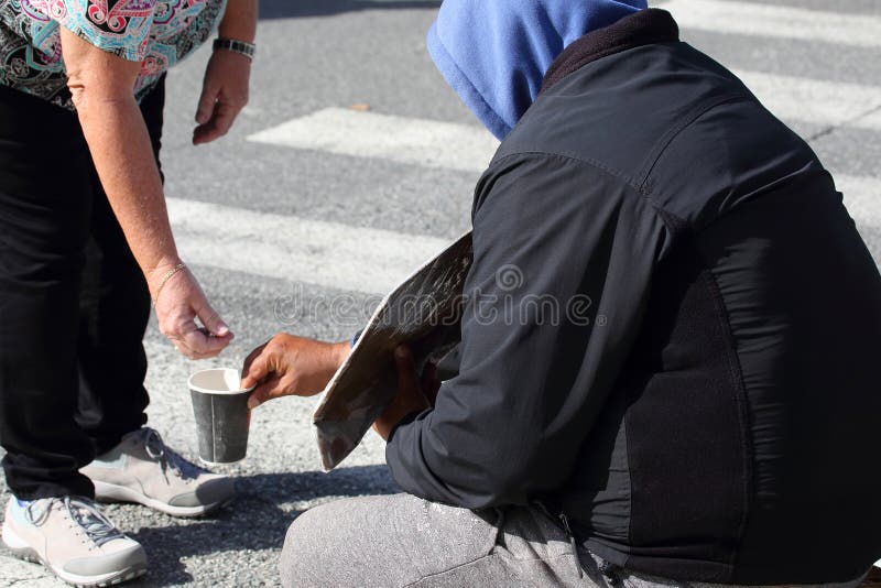 Hand Gives Alms To the Poor Man Stock Image - Image of alms, panhandler ...