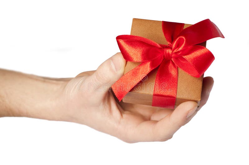 Man S Hand Holding Gift Box Stock Photo - Image of gift, holding: 23199206