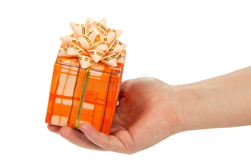 Man S Hand Holding the Gift Box Stock Image - Image of valentine, hand ...