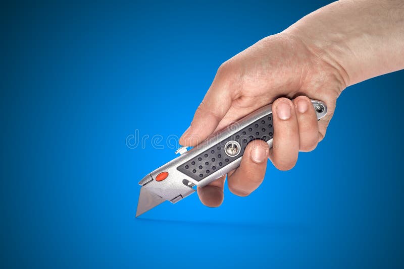 164 Man Holding Utility Knife Stock Photos - Free & Royalty-Free Stock ...