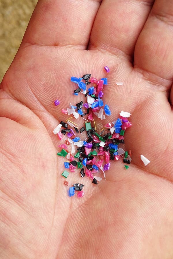 A Man S Hand Holding Microplastics Stock Photo - Image of plastic ...
