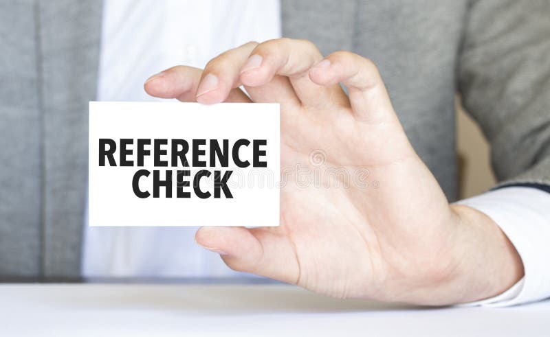 Man S Hand Holding Paper Sheet with REFERENCE CHECKS Words Stock Photo ...