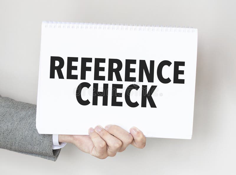 REFERENCE CHECKS Words on Paper with Charts and Keyboard Stock Photo ...
