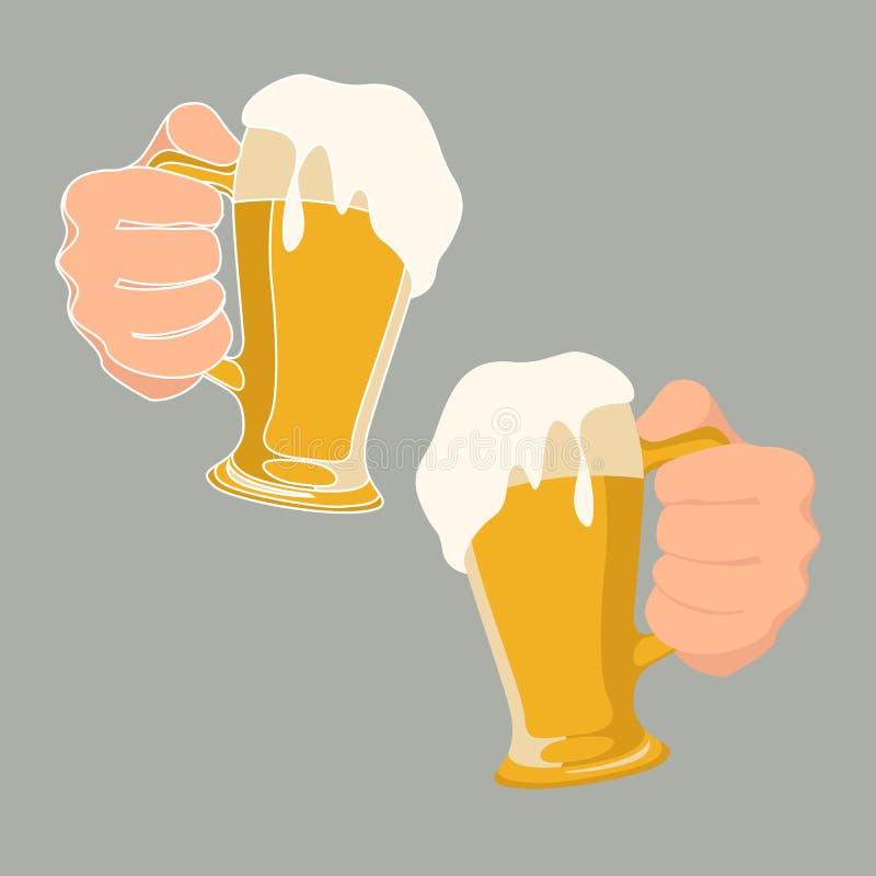 Man`s Hand Holding a Bottle of Beer Vector Illustration Flat Stock ... Man`s Hand Holding a Bottle of Beer Vector Illustration Flat Stock ...
