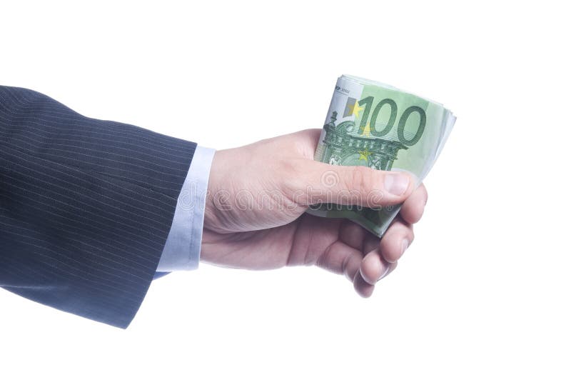 Man S Hand Holds a Pack of Euros Stock Photo - Image of finance, group ...