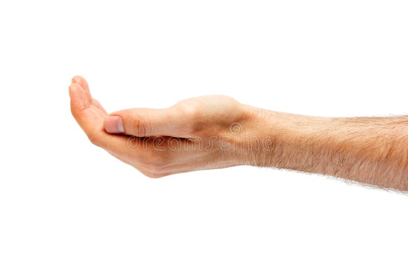 Man s hand hollow. stock image. Image of grip, grasp - 33166773