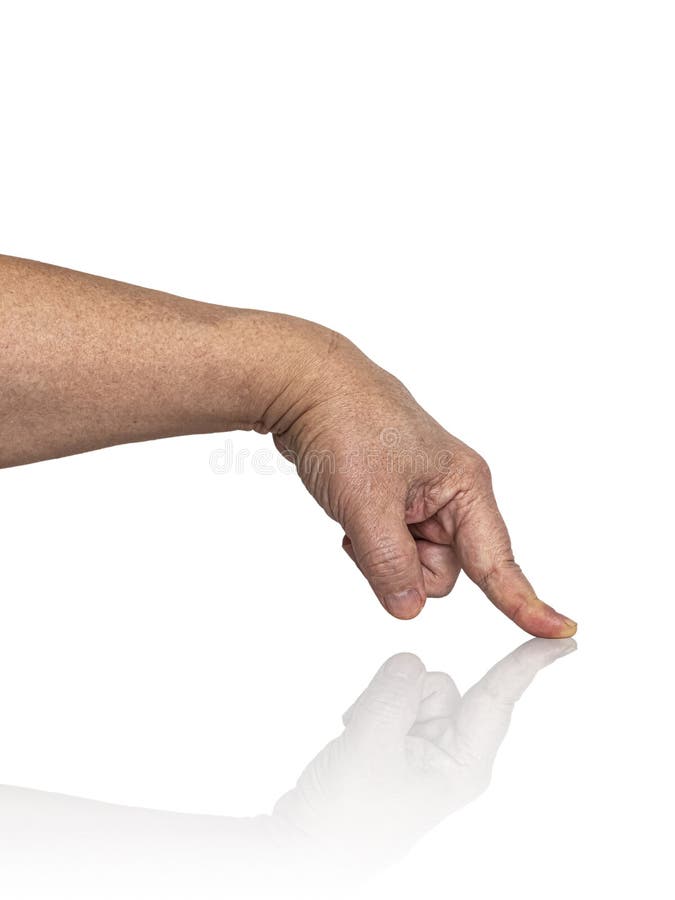 Male Hand with Index Finger on White Background Stock Image - Image of ...