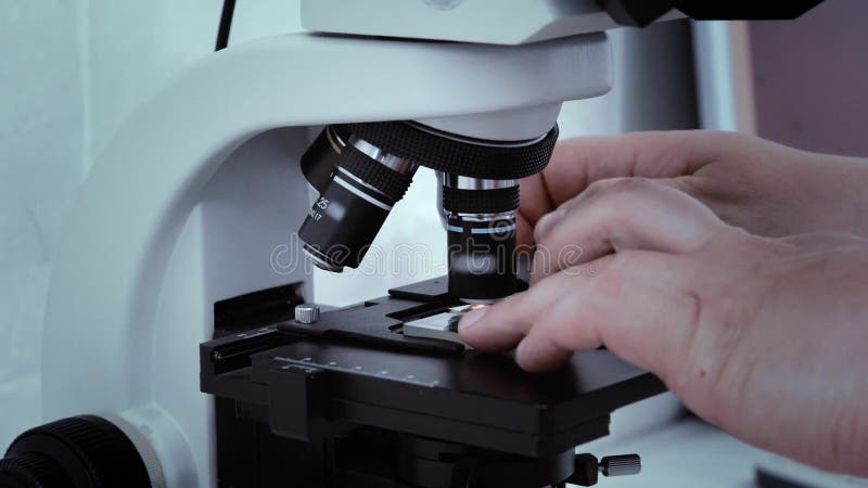 Hand of a Laboratory Doctor Turning a on the Control Panel Stock ...