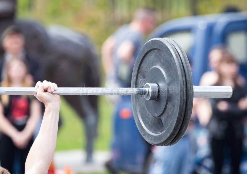 The Man`s Hand Lifts the Bar Stock Photo - Image of lifter ...